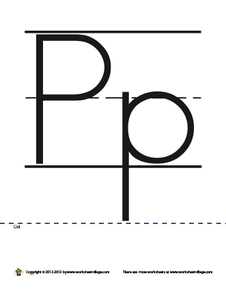 Display letter P – Worksheet Village