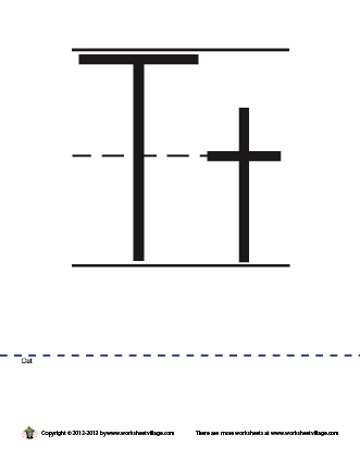 Display letter T – Worksheet Village