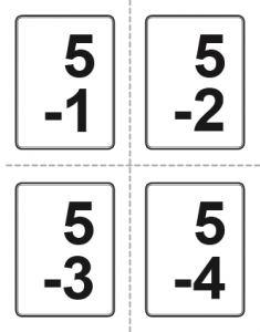 SubtractionFlashcards – Worksheet Village
