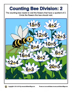 Counting Bee Division: 2 – Worksheet Village