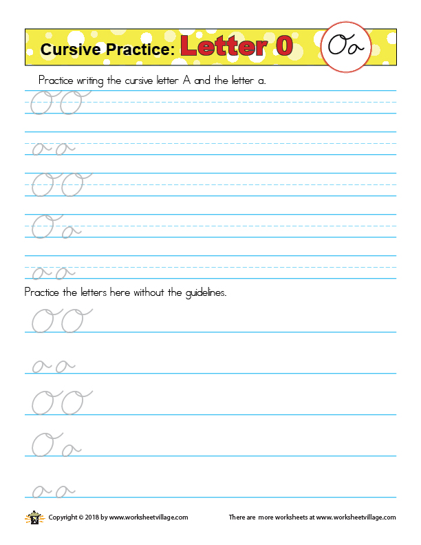 Practice Writing the Letter O – Worksheet Village